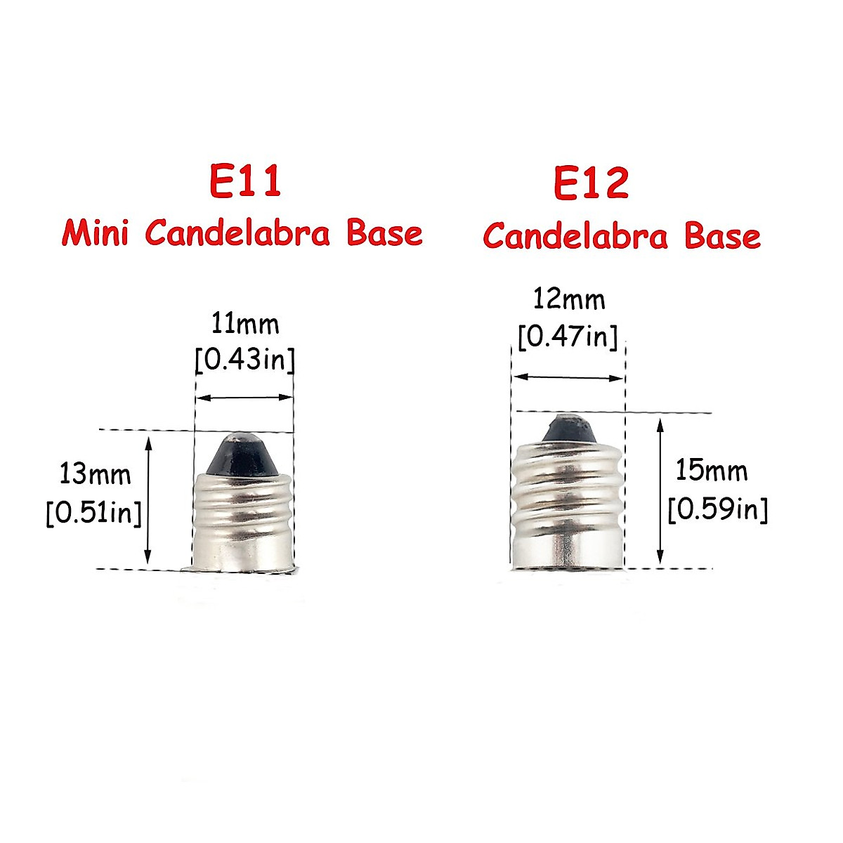 Bonlux 2W E12 Candelabra LED Bulb 12V AC/DC Warm White Candelabra Base E12 Indicator Light 20W Halogen Replacement Bulb (Pack of 5)