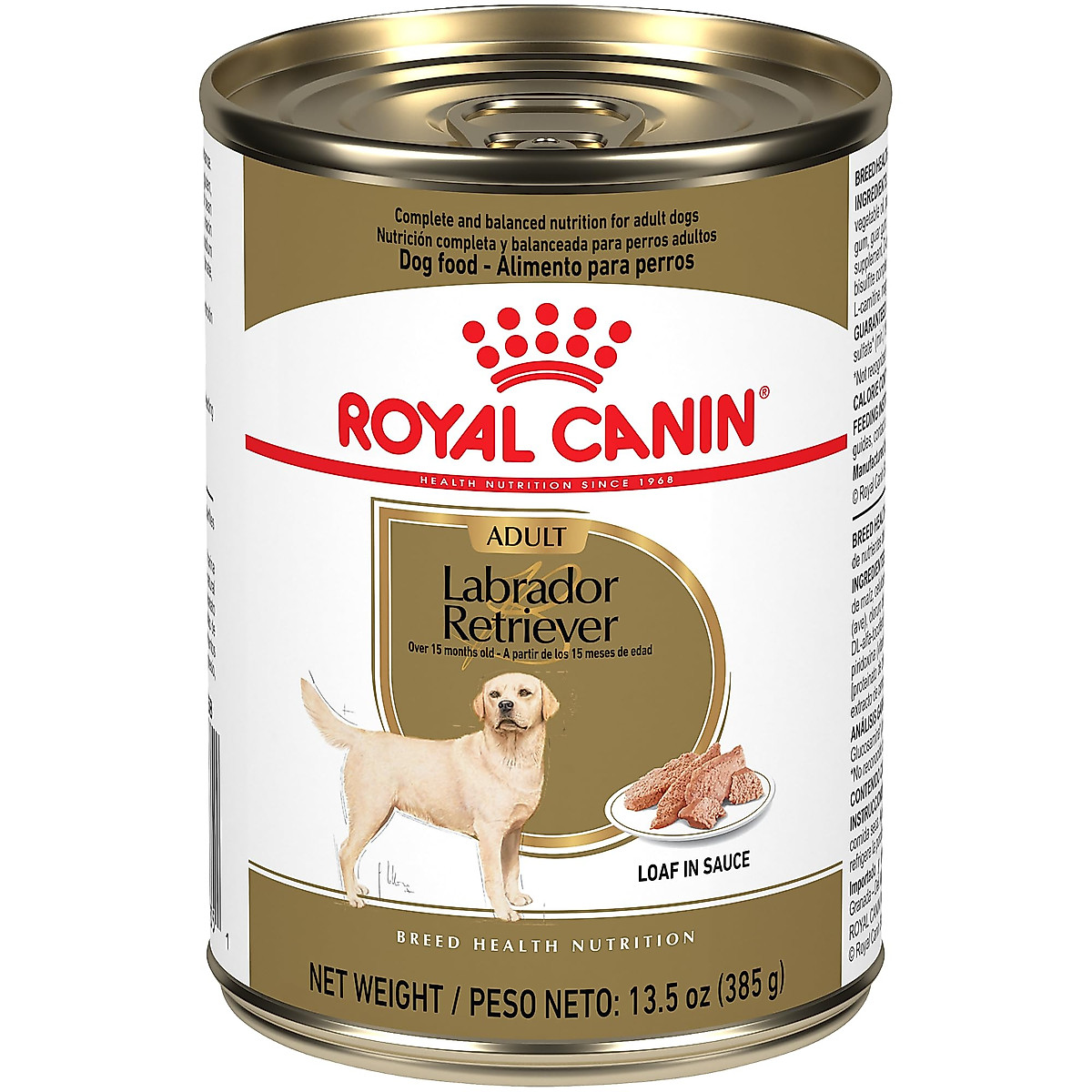 Royal Canin Labrador Retriever Loaf in Sauce Canned Dog Food, 13.5 oz can (12-count)