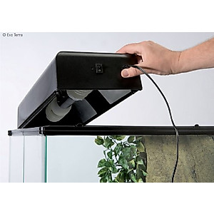 Exo Terra Large Compact Incandescent Light Fixture for Exo Terra Glass Terrariums PT2613 – Measures 36” x 3.5” x 7.8”