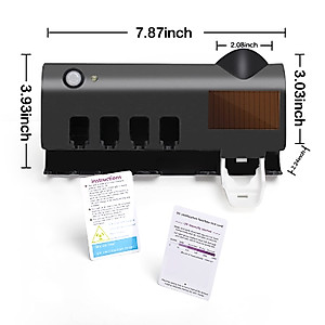 TAISHAN UV Toothbrush Sanitizer Holder，Sterilizer for All Toothbrushes,Shaver Available， Wall Mount Sticker Plus Toothpaste Dispenser, Wireless Charging，Solar Panel & Sensor