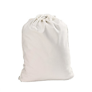 Augbunny 100% Cotton Canvas Travel Laundry Bag, 2-Pack