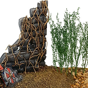 Cayway Miniature Shrubs Model Bushes Long Shrub Vegetation Groups Static Grass Tuft for DIY Model Train Landscape Railroad Scenery, Grass Green