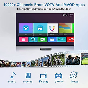 IPTV Box with 4K Live Channels Supports WiFi 4K UHD 2.4GHz/5GHz Bluetooth 4.2