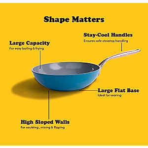 frök All-In-One Non-Stick Fry Pan Meets Wok with Lid, 11-Inch, Black & Silver