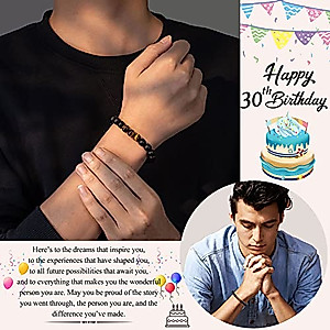 UNGENT THEM 30th Birthday Gifts for Him, Birthday Best Gifts for Turning 30 Year Old Man, Happy 30th Birthday Bracelet for 30 Year Old Men Birthday Gift Ideas