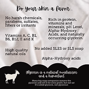 Carolina Soap Works Goat Milk Soap Bar, Blackberry Vanilla scented, (1 Pack), All-Natural, Handmade USA, Organic, Cruelty Free, Artisanal Aloe Soap, Made for Psoriasis, Eczema, & Dry Sensitive Skin