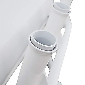 Fishmaster Original Leaning Post for Center Console Fishing Boats – Three Rocket Launcher Rod Holders, Rectractable Footrest, Flow Through Foam – White Upholstery/White Powder Coat