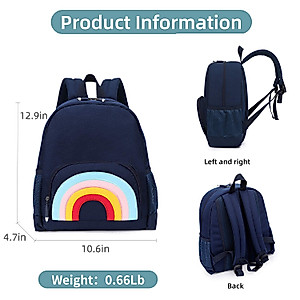 willikiva Toddler Rainbow Kids Backpack Boy Girls Waterproof Bags Kindergarten Preschool