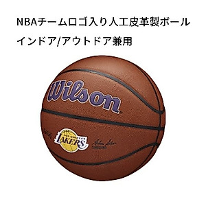 Wilson NBA Los Angeles Lakers Size 7 Basketball - PureFeel Cover, 29.5"