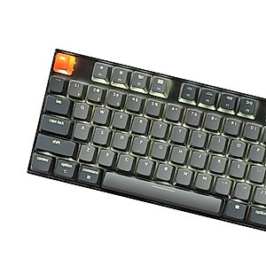 Keychron K8 Hot-swappable Wireless Bluetooth 5.1/Wired USB Mechanical Keyboard with Gateron G Pro Red Switch/White LED Backlit/N-Key Rollover, Tenkeyless 87-Key Computer Keyboard for Mac Windows