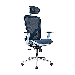 Techni Mobili Mesh Office Chair - High Back Computer Desk Chair with Adjustable Arms, Headrest, & Lumbar Support - Ergonomic Chair with Seat Cushion, Wheels, & Reclining Tilt Lock