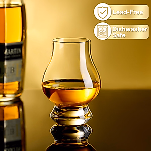 Whiskey Glasses Set of 4, Tequila Glasses, Scotch glasses, Bourbon Glasses, Tasting Glasses, Brandy Snifter Cocktail Whiskey Old Fashioned Glass for Liquor Tequila Gin Cognac Vodka, Shot Glass Bar Set