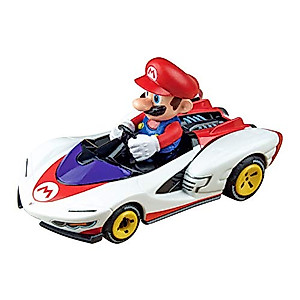Carrera 64182 Mario Kart P-Wing Mario 1:43 Scale Analog Slot Car Racing Vehicle for Carrera GO!!! Slot Car Toy Race Track Sets