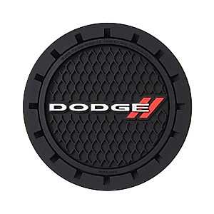 Plasticolor 000649R01 Dodge Logo Auto Car Truck SUV Cup Holder Coaster 2-Pack