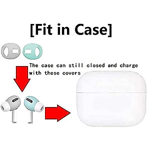 JNSA Fit in Case Airpod Pro Earbuds Ear Skins Earbud Cover Ear Tips Covers Compatible with AirPods Pro, Ultra-Thin Anti-Slip Earbuds Covers ,10 Pairs 10 Colors