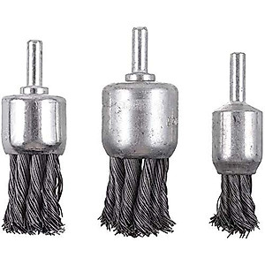 Rocaris 7Pcs Twist Knot Wire Wheel Brush for Drill Crimped Cup Wire Wheels Brush Set for Drill with 1/4-Inch Shank For Rust Removal, Corrosion and Scrub Surfaces