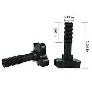 ZSHIYUIO Swing Fixing Screw,Diameter 0.43 Inch,M10 Torx Screws for Porch Garden Swing Canopy 2pcs(Black)