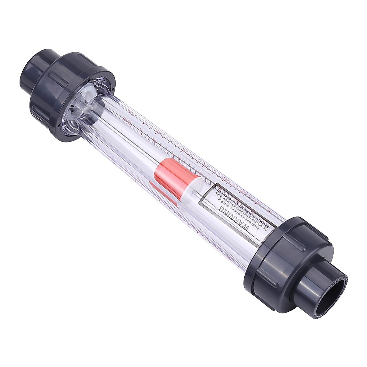 Akozon Rotameter Water Flow Meter Plastic Tube Type 25-250L/H Instantaneous Liquid Water Flow Meter Tube Flowmeter DN15 for Fertilizer l Fiber