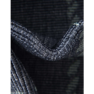 Unique Loom Outdoor Coastal Collection Area Rug - Helm (7' 1" Round, Navy Blue/ Ivory)