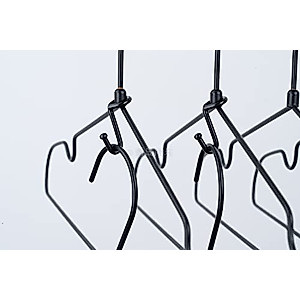 Koobay Clothes Hanger Connector Hooks, 36PCS, Clothes Hanger Organizer Mini Space Saver Hangers Clothes Hanger Extender Cascading Connection Hooks for Wooden/Velvet/Metal/Plastic Hangers (Black)