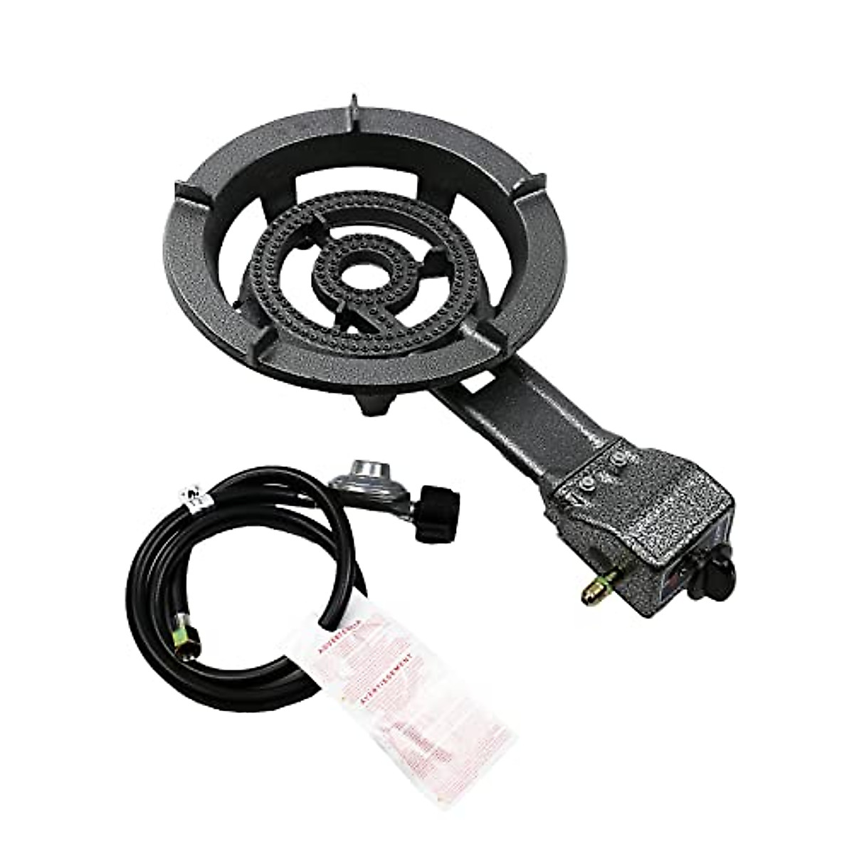 COOKAMP Propane Burner, Low Pressure Single Burner Camping Stove With Regulator And Hose,Portable Gas Stove For Camping Outdoor Cooking SH80 (SH80)