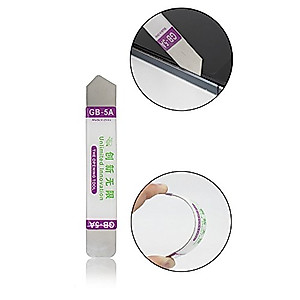 Fixinus 10 Pcs Metal Flat Spudger Soft Thin Opening Pry Tool Bar Opener Mobile Phone Table Screen Stainless Steel Blade for Electronic Device Repair Glue Removal