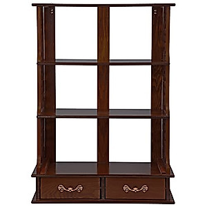 Design Toscano Chinese Chippendale-Style Triple Shelf Hardwood Curio, 33 Inch, walnut Finish