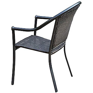 Hanover Bambray 5-Piece Grade Patio Set Commercial Outdoor Furniture, Brown