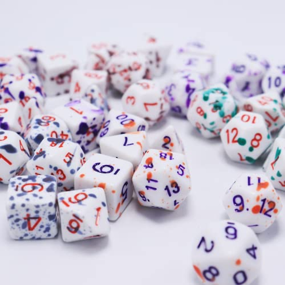DND Game Dice Set Polyhedral - IDTQ Dungeons and Dragons Color Changes with Temperature Purple Red White Black Blue Yellow Green Dice Set RPG MTG Table Games 6sets D4 D6 D8 D10 D12 D20