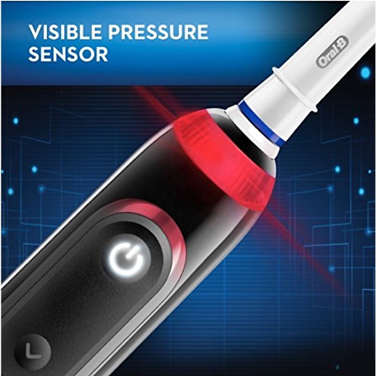 Oral-B 7500 Electric Toothbrush, Black with 3 Brush Heads and Travel Case - Visible Pressure Sensor to Protect Gums - 5 Cleaning Modes - 2 Minute Timer