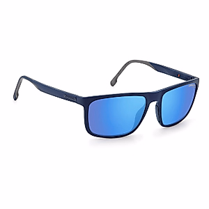 Carrera Men's 8047/S Rectangular Sunglasses, Blue, 58mm, 18mm
