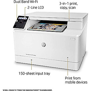 HP Color Laserjet Pro M180nw All-in-One Wireless Color Laser Printer, Mobile Printing & Built-in Ethernet, Works with Alexa (T6B74A)