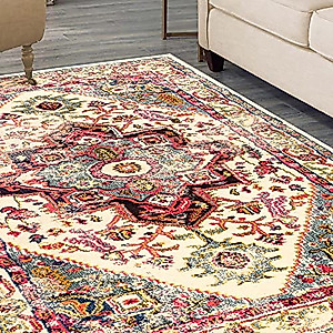 SUPERIOR Distressed Jasmira Area Rug, 5' x 8', Cream