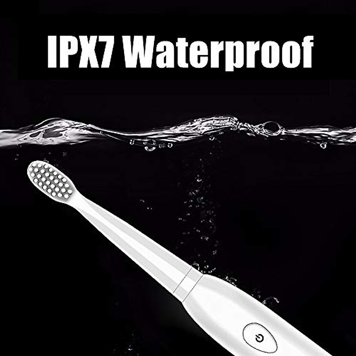 ＲＥＤ－ＮＩ RED-NI Sonic Electric Toothbrush, 4 Free Replacement Heads Included as Gifts Ideal for Adult Children and Couples Use USB Fast Charging Waterproof Toothbrush,Model: ET201 (White)