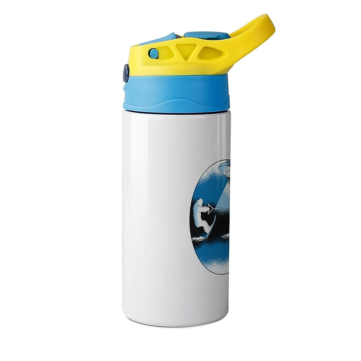 Bigfoot Water Ski with Loch Ness Insulation Water Bottle with Lid Insulated Stainless Steel Tumbler Double Wall Office Home Cup