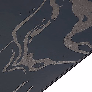 Gaiam Dry-Grip Yoga Mat - 5mm Thick Non-Slip Exercise & Fitness Mat for Standard or Hot Yoga, Pilates and Floor Workouts - Cushioned Support, Non-Slip Coat - 68 x 24 Inches - Marbled