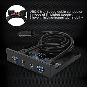 USB3.0 Front Panel,3.5inch 2 USB3.0 Interfaces with Mic Audio Front Panel,USB3.0 Audio Floppy Front Panel,USB 3.0 Front Panel Floppy Disk Bay Computer Case Front Bay