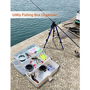 Sjqecyfv Sewing Box Art Craft Organizers Storage Box 3 Layer Tackle Box Organizer Nail Organizer Tool Box with Handle