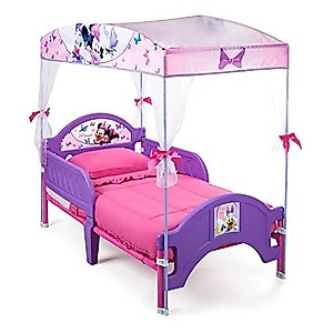 Delta Children's Products Minnie Mouse Canopy Toddler Bed,Purple