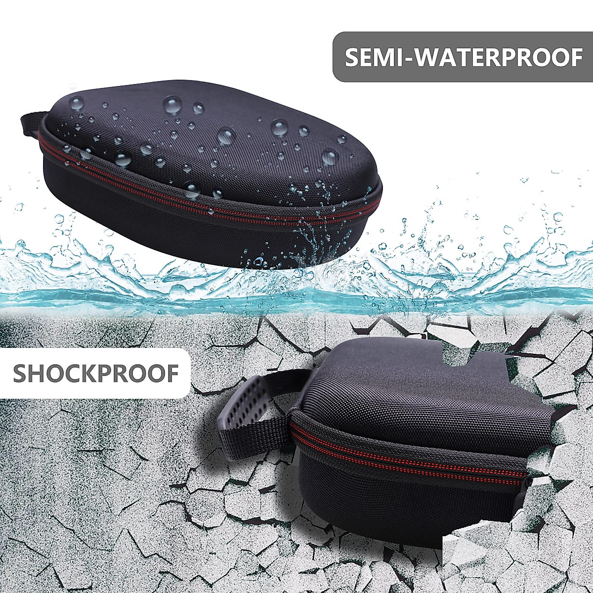 LTGEM Case Compatible with Razer Barracuda X Gaming & Mobile Headset, Black+Gray