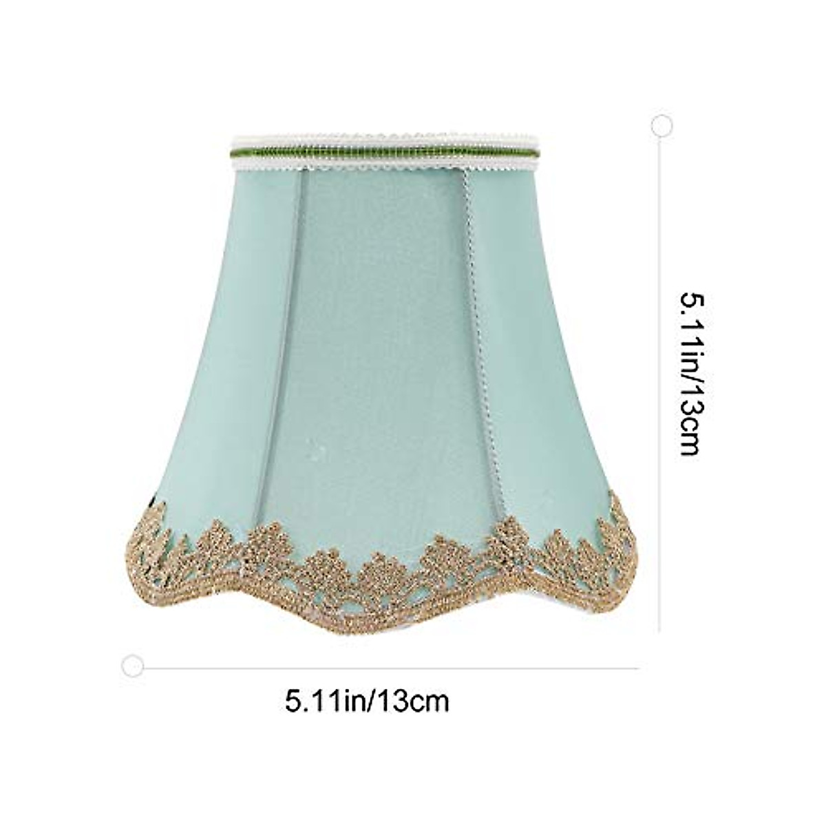 Uonlytech Green Fabric Lamp Shade Burlap Clip On Chandelier Lamp Shades Linen Lampshade for Table Chandelier Wall Lamp Living Room Bedroom, Small