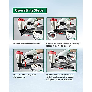 meite 18 Gauge 1/4-Inch Narrow Crown Staples, 1-1/2-Inch Length Heavy Duty Galvanized Upholstery Staples for Electric or Pneumatic Narrow Crown Stapler Guns (4,000 PCS)
