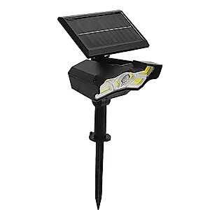 Oumefar Solar Landscape Spotlights, Multi Angle Lighting Adjustable Waterproof Bright Solar Flood Lights Auto Induction for Lawn (ASTEY-KXK-600-128COB)