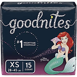 GoodNites Bedtime Bedwetting Underwear for Girls, XS, 15 Ct. (Packaging May Vary)