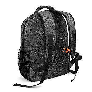 XOZOTY Cheerleader Personalized Black Bling Print Backpack Name Casual Bags for Sport Picnic