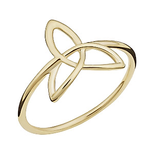 14k Yellow Gold Celtic Trinity Knot Ring (size 7)