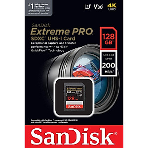 SanDisk Extreme PRO 128GB UHS-I U3 SDXC Memory Card