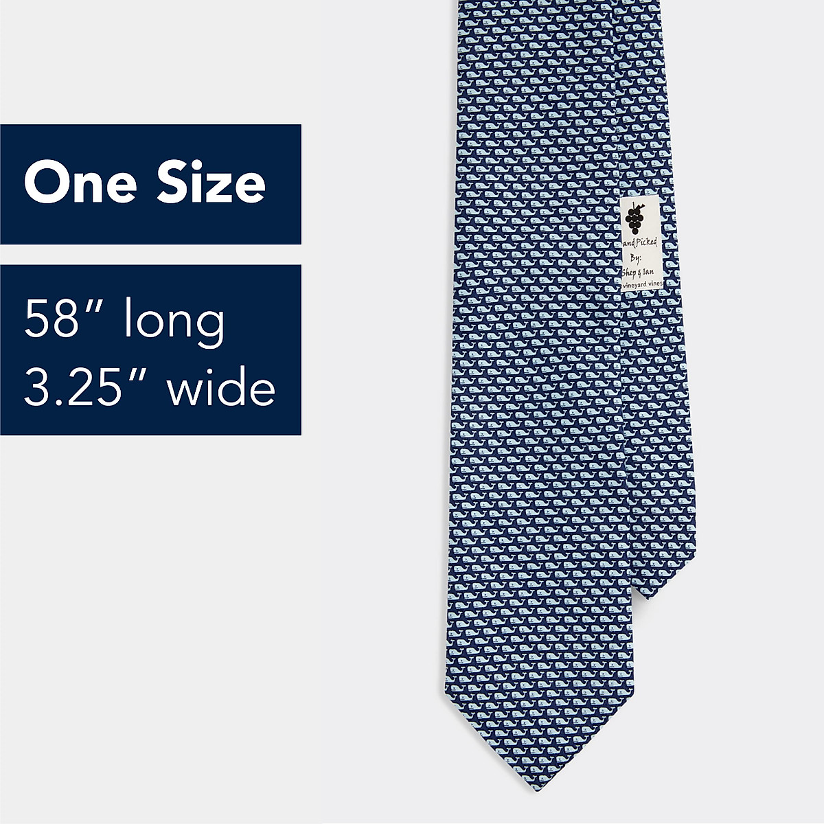 vineyard vines Men's Whale Tie , Vineyard Whale Navy, OS