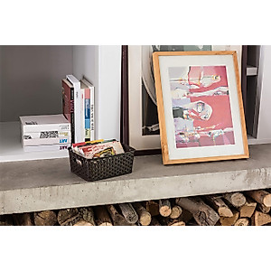 CURVER My Style Small Rectangular Storage Basket, Dark Brown, 4 Litre