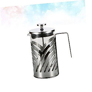 FUNOMOCYA 304 Tea Strainer Machine Espresso Multi-function Coffee Pot Espresso Pot Espresso Ground Coffee Fashion Coffee Pot Coffee Maker Espresso Coffee Filter Pot Silver